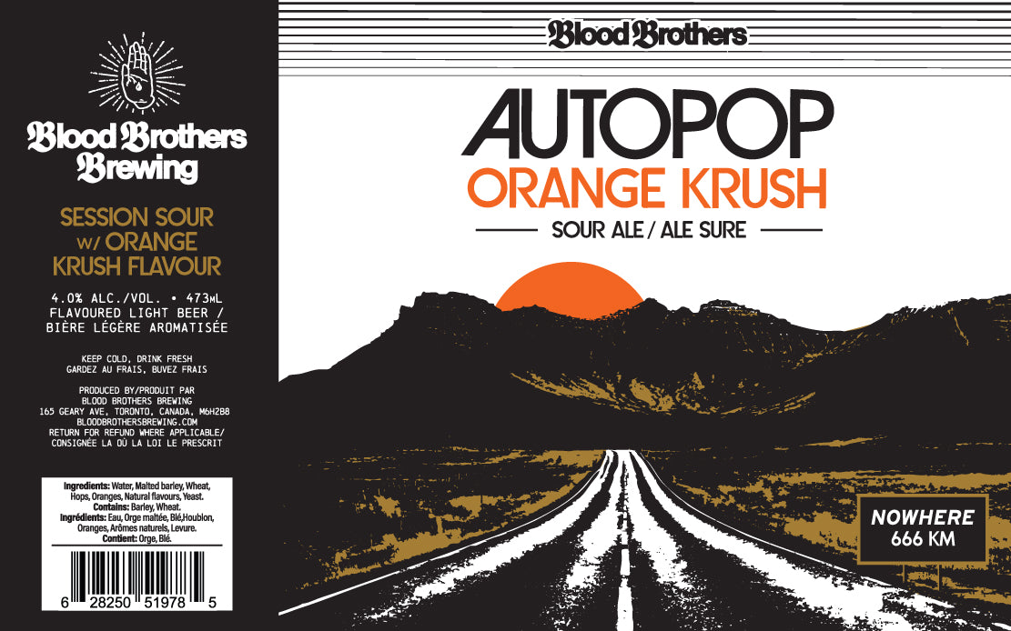 AUTOPOP - ORANGE KRUSH • 473 ML TALL CAN – Blood Brothers Brewing