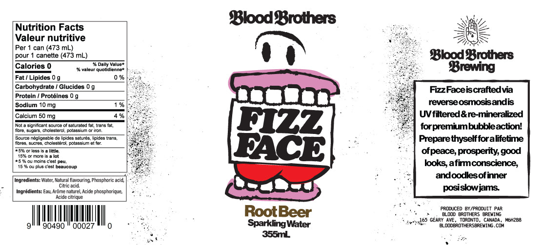 FIZZ FACE - ROOT BEER • 355 ML CAN – Blood Brothers Brewing